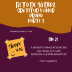 Reto de Gratitud y Amor Propio Día 20 – Rosa Rinaldi