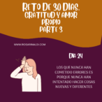 Reto de Gratitud y Amor Propio Día 23